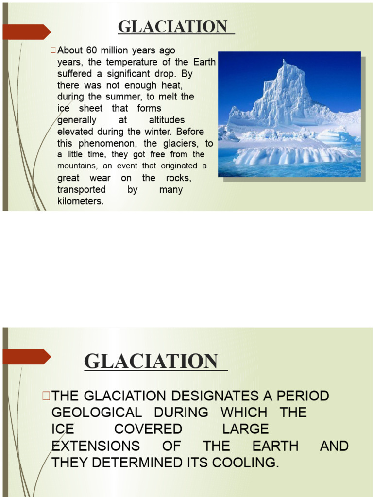 GLACIATION | PDF | Glacier | Ice Age