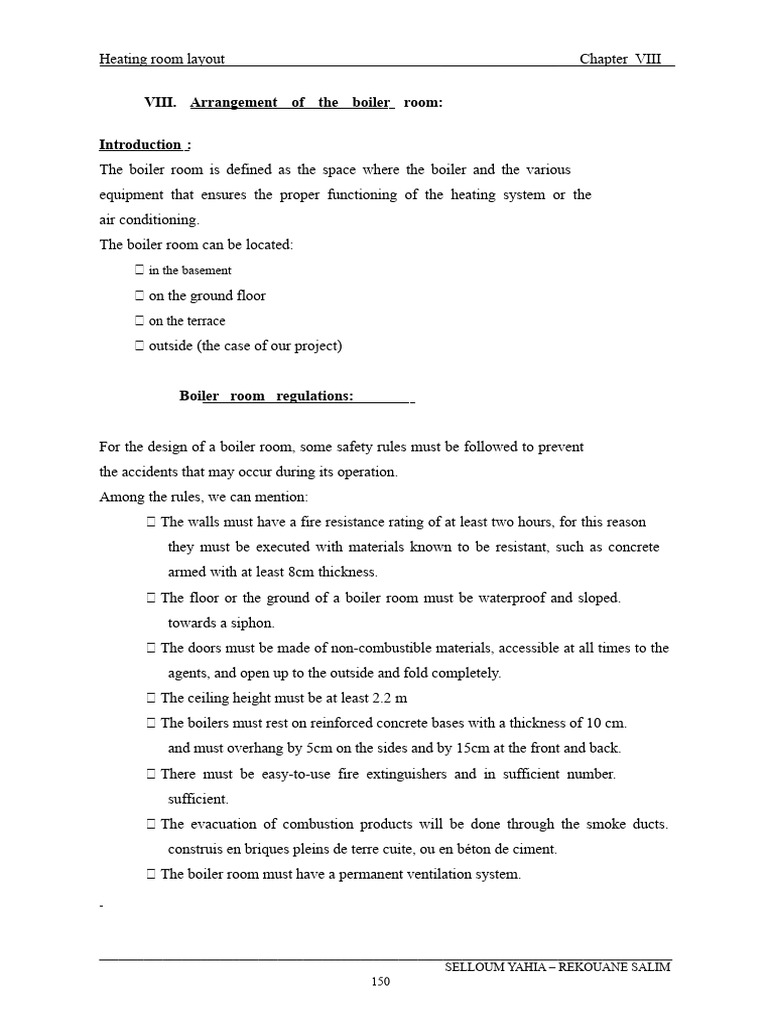 Boiler Room Layout and Regulations | PDF | Boiler | Chimney
