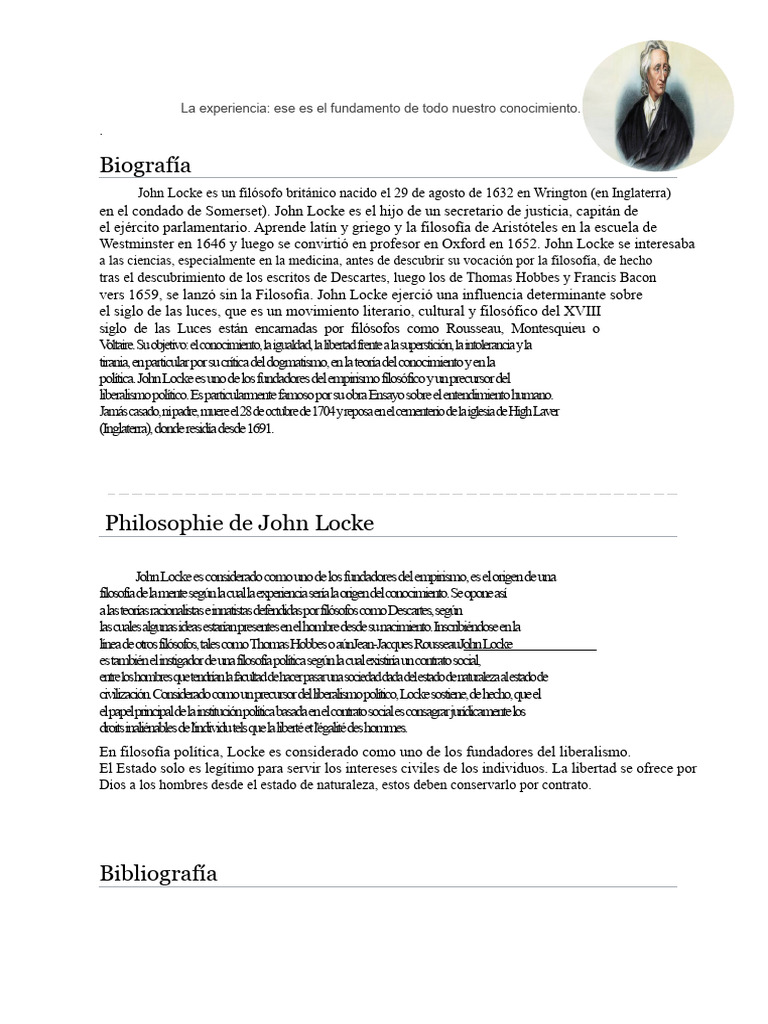 John Lock | PDF | John Locke | Empirismo