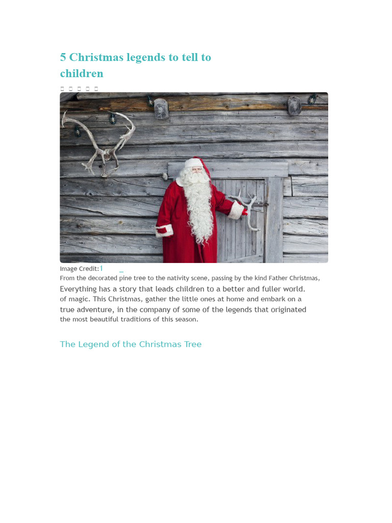 5 Enchanting Christmas Legends for Kids | PDF | Christmas | Santa Claus