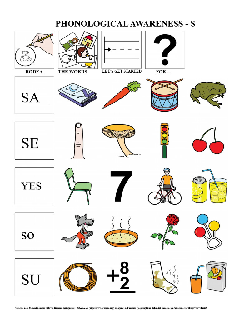 17 Phonological Awareness SA SE SI SO SU | PDF