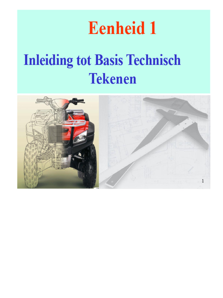 Eenheid 1. Inleiding Tot Basis Technisch Tekeningen | PDF