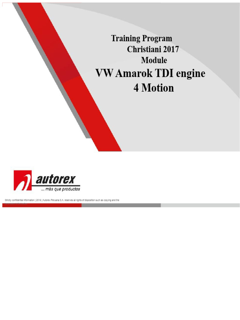 VW Amarok TDI Engine Training Guide | PDF | Vehicles | Land Vehicles