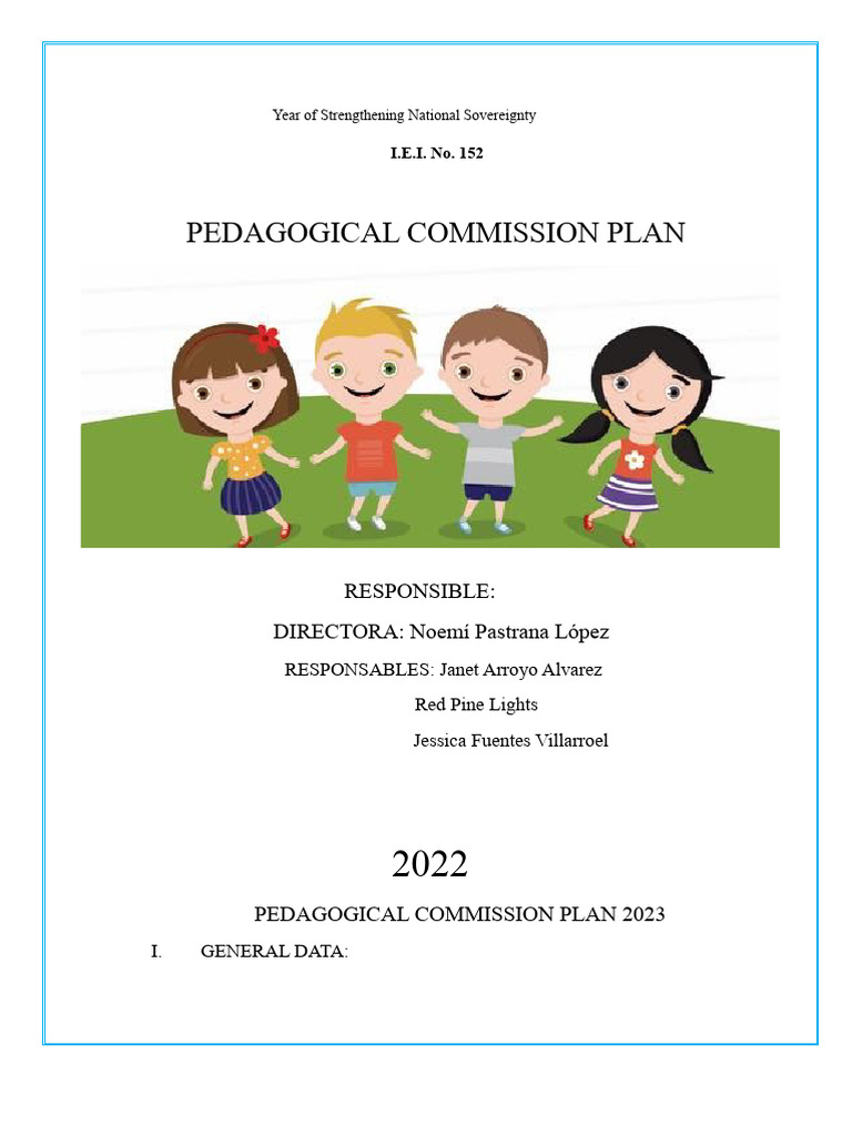 2023 Pedagogical Commission Plan | PDF | Teachers | Learning