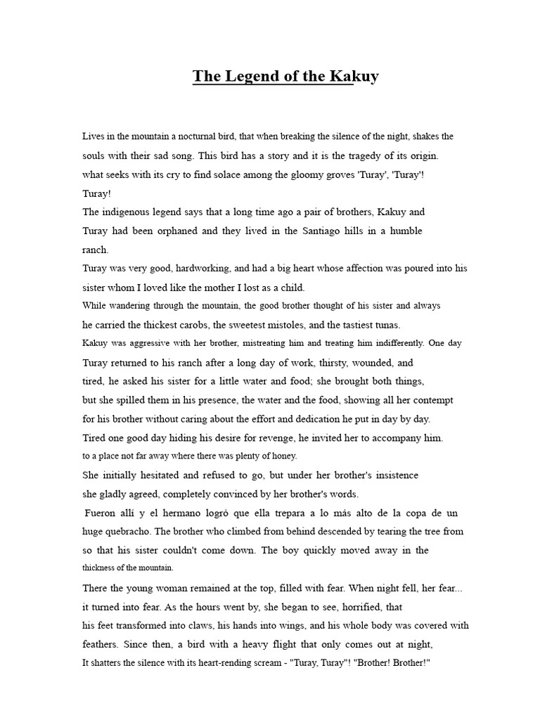 The Legend of The Kakuy | PDF
