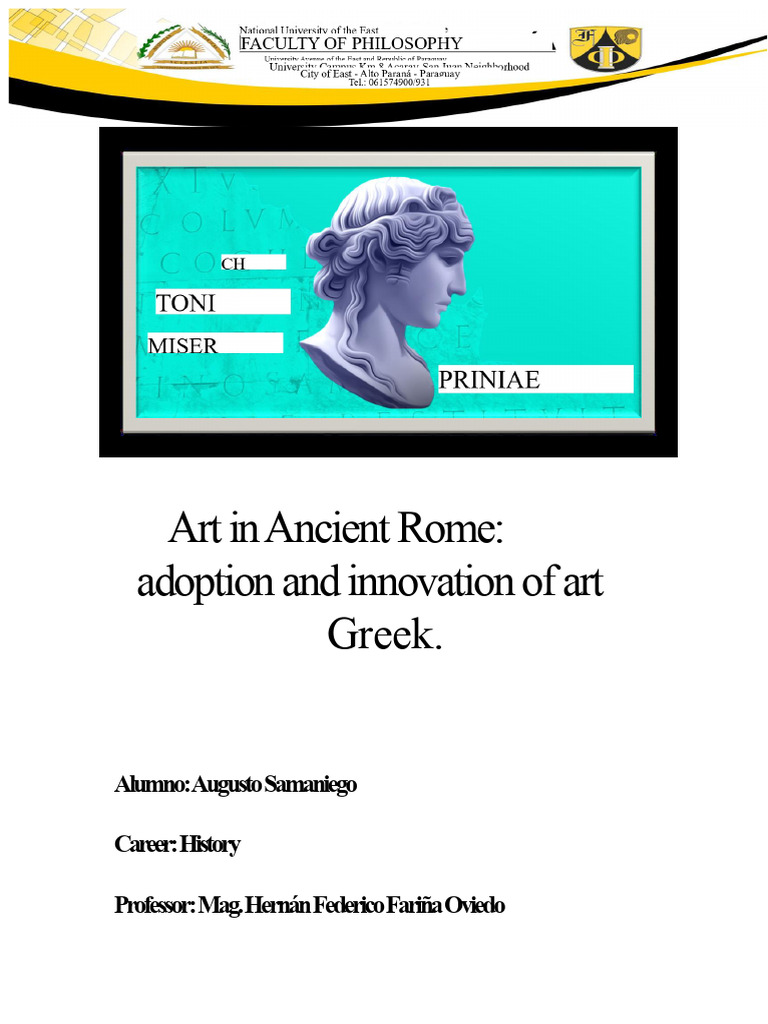 Practical Work Art in Ancient Rome | PDF | Roman Empire | Ancient Rome