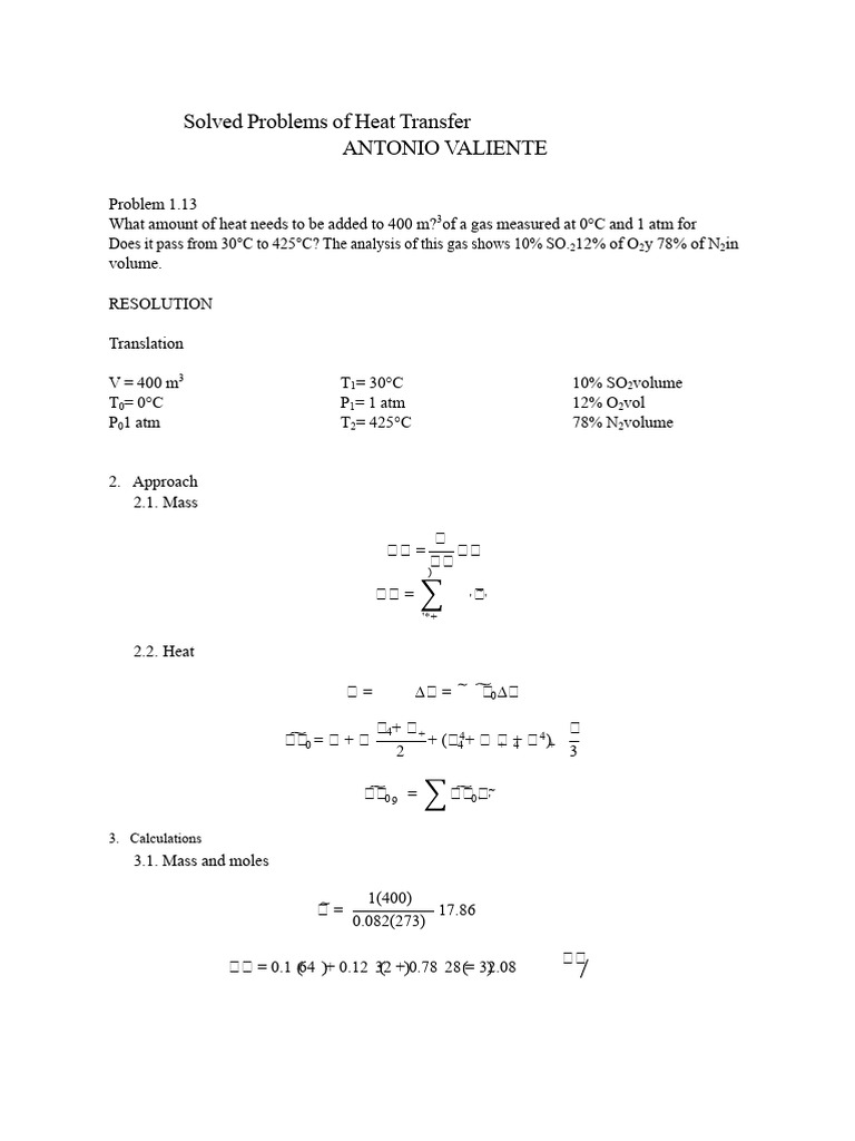 Heat Transfer Problem Solutions | PDF | Heat Transfer | Thermal Insulation