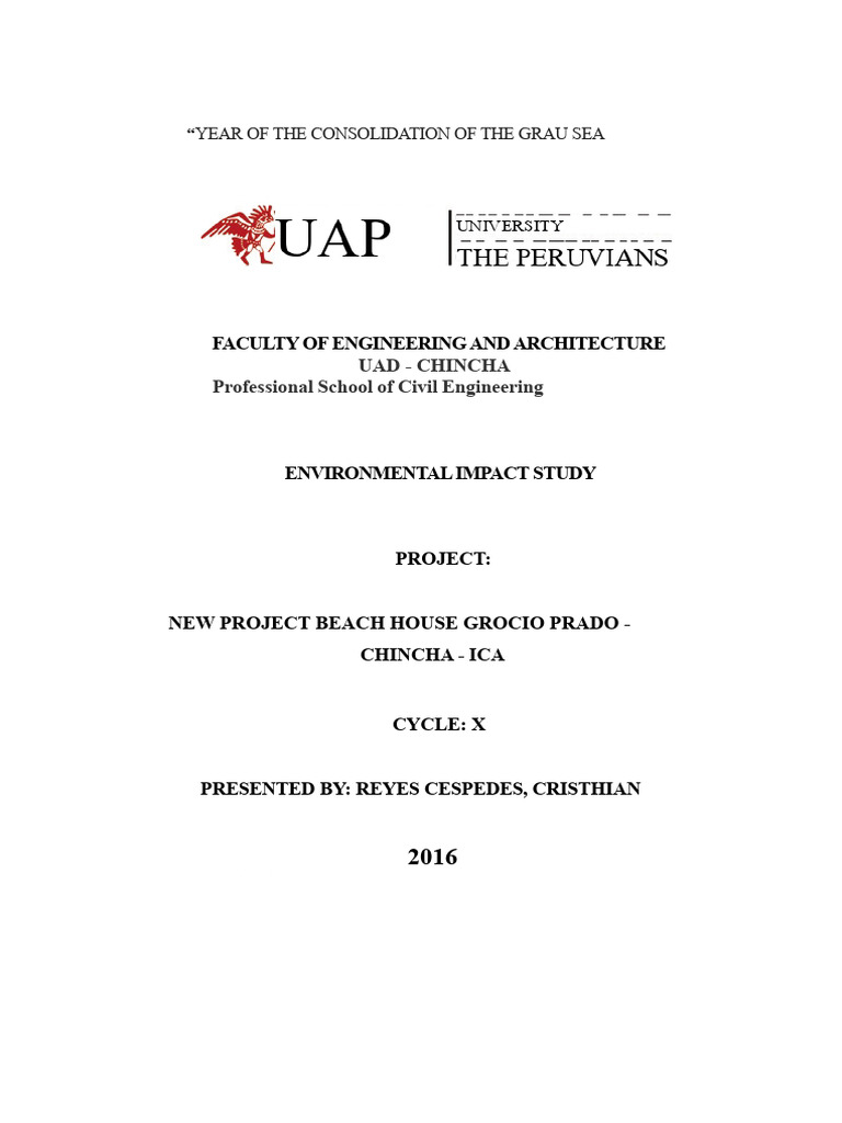 Environmental Impact Study: Beach House Project | PDF | Soil | Concrete