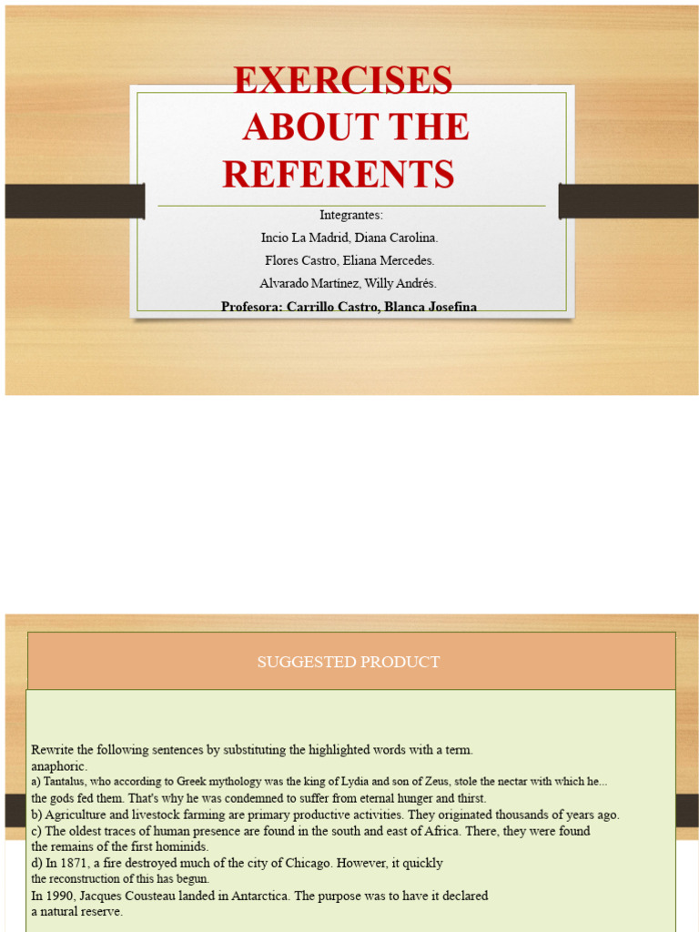 Exercises About References | PDF | Michelangelo