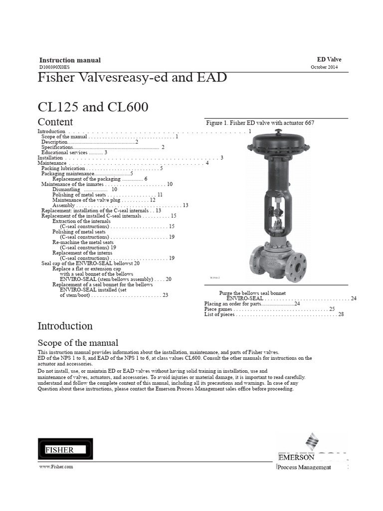 Fisher ED Valve Instruction Manual | PDF | Valve | Pipe (Fluid Conveyance)