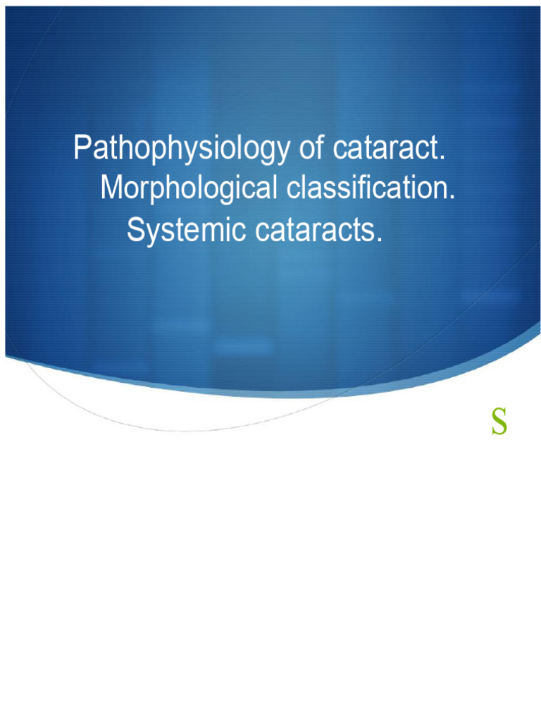 Understanding Cataract Pathophysiology | PDF | Cataract | Diabetes