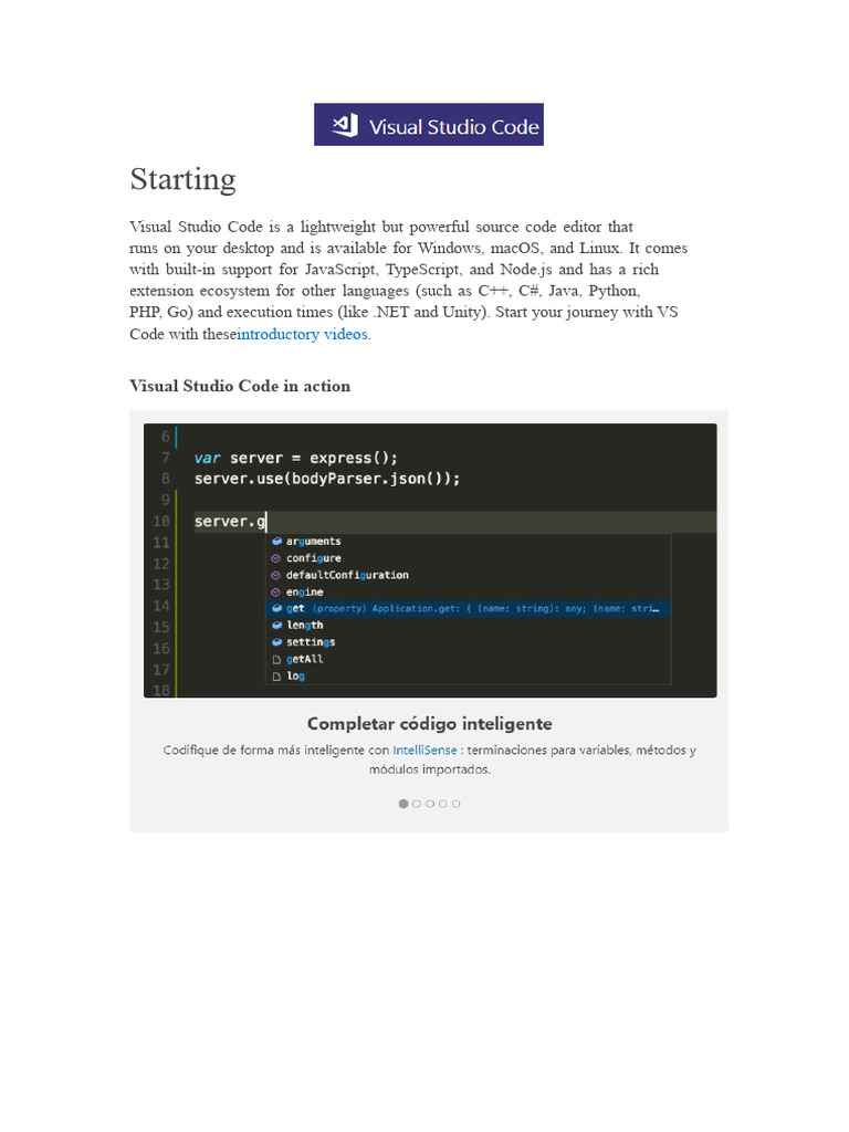 Visual Studio Code Manual | PDF