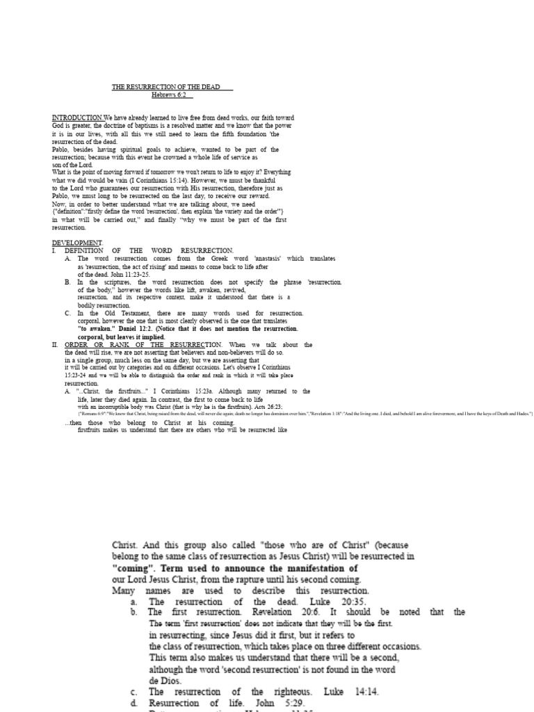 06. The Resurrection of the Dead | PDF | Resurrection Of Jesus ...