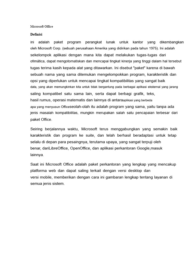 Sejarah dan Evolusi Microsoft Office | PDF