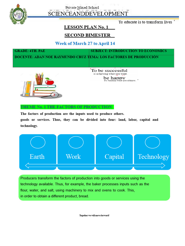 Lesson Plan 1, 2 and 3 Introduction To Economics 4th PAE | PDF | World ...