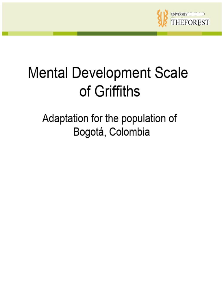 Griffiths Mental Development Scale Bogotá | PDF