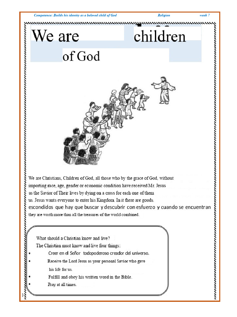 Summary Sheet We Are Children of God | PDF