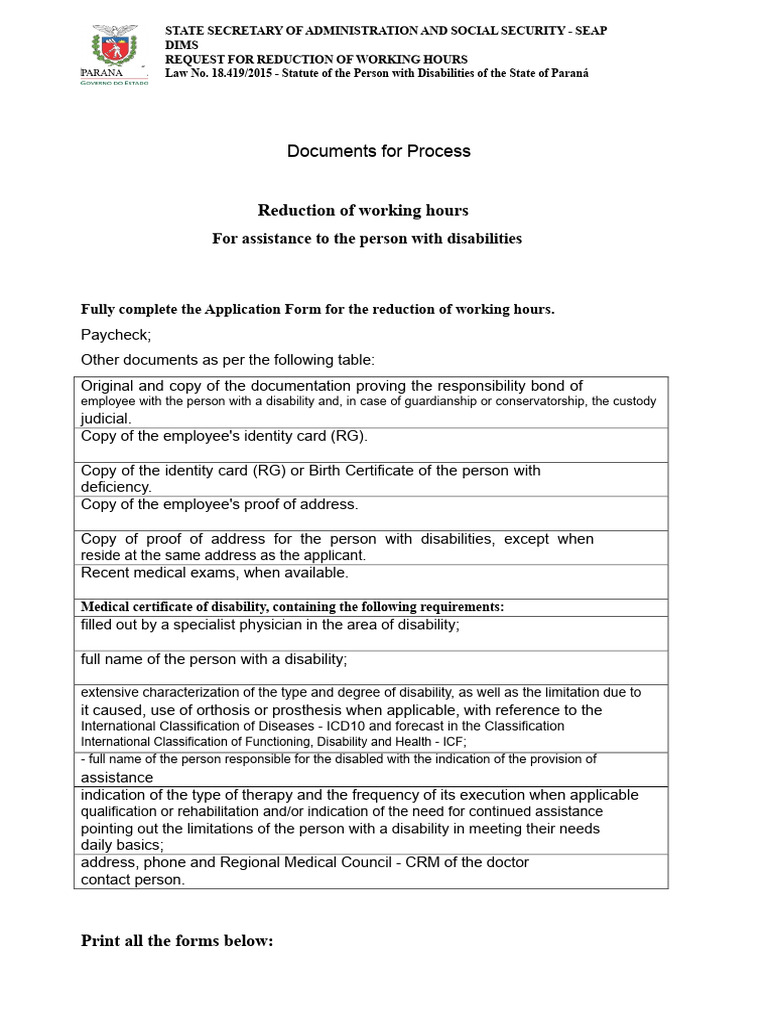 Model To Reduce Working Hours | PDF | Disability