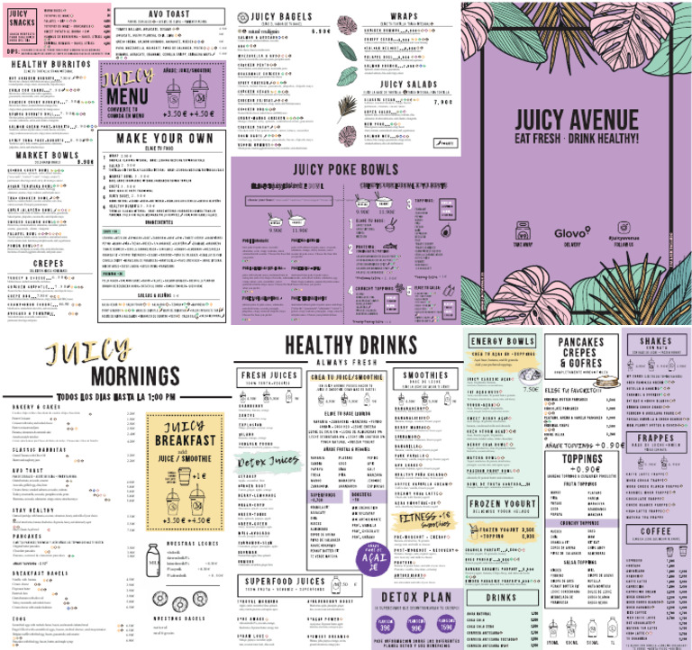 Allergens - Juicy Avenue Menu | PDF | Pancake | Sushi