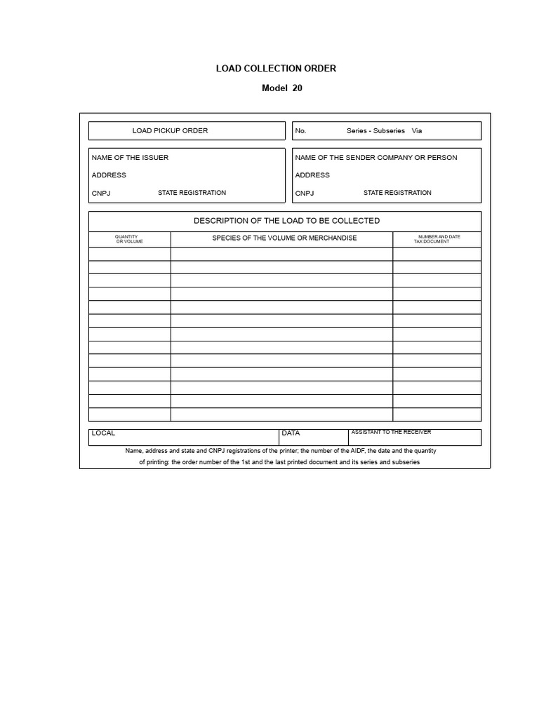 Load Collection Order Mod 20 | PDF