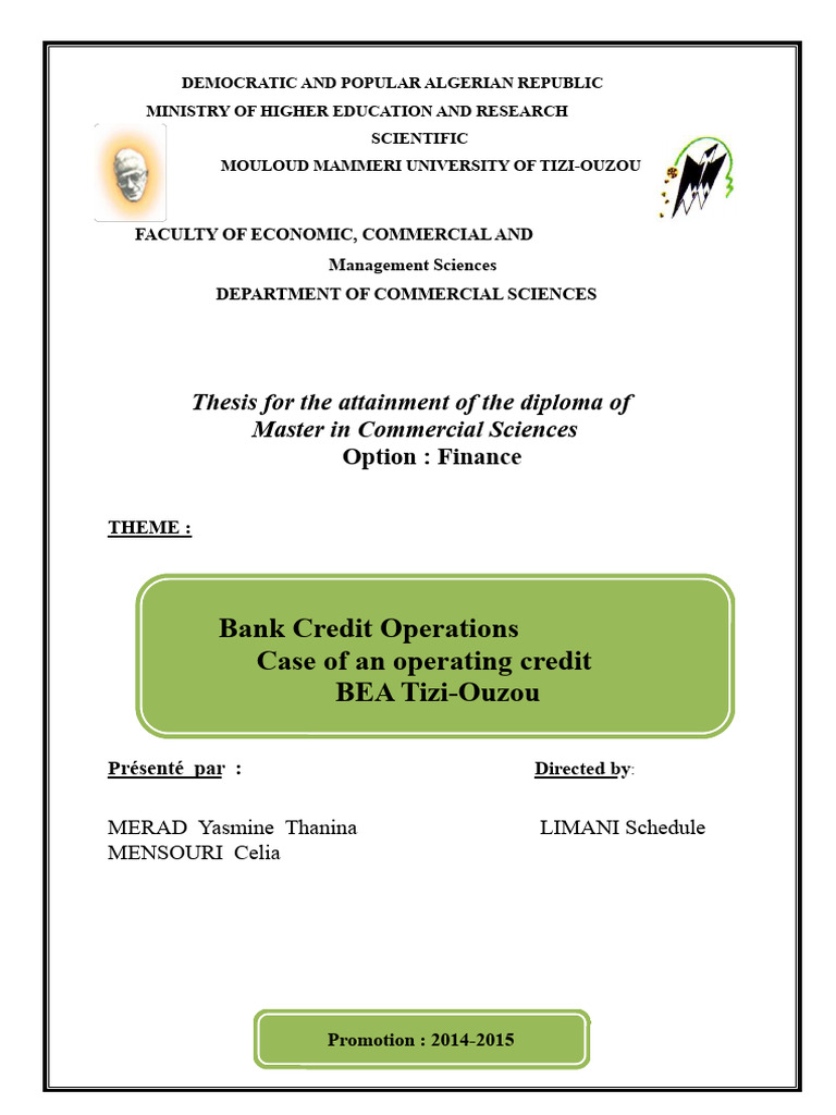 Memory - Bank Credit Operations | PDF | Banks | Guarantee