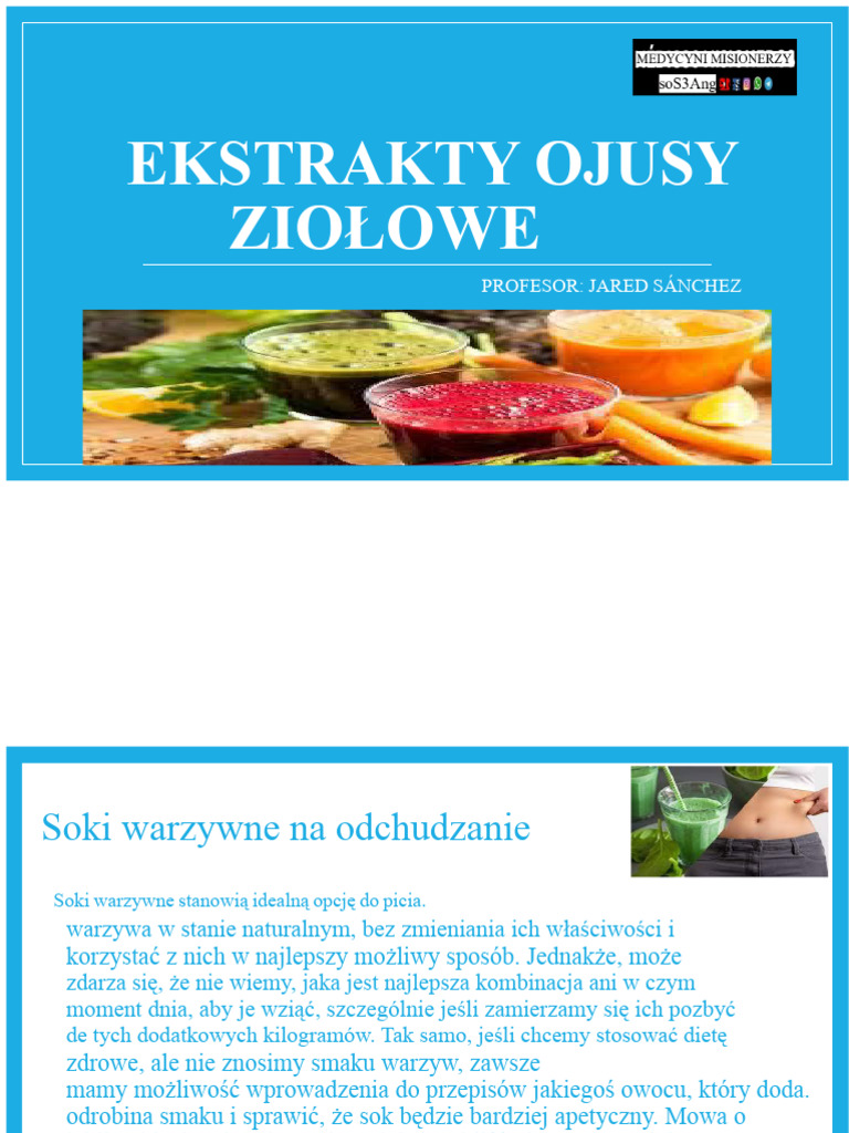 EKSTRAKTY I SOKI MEDYCZNE Klasa # 11 | PDF