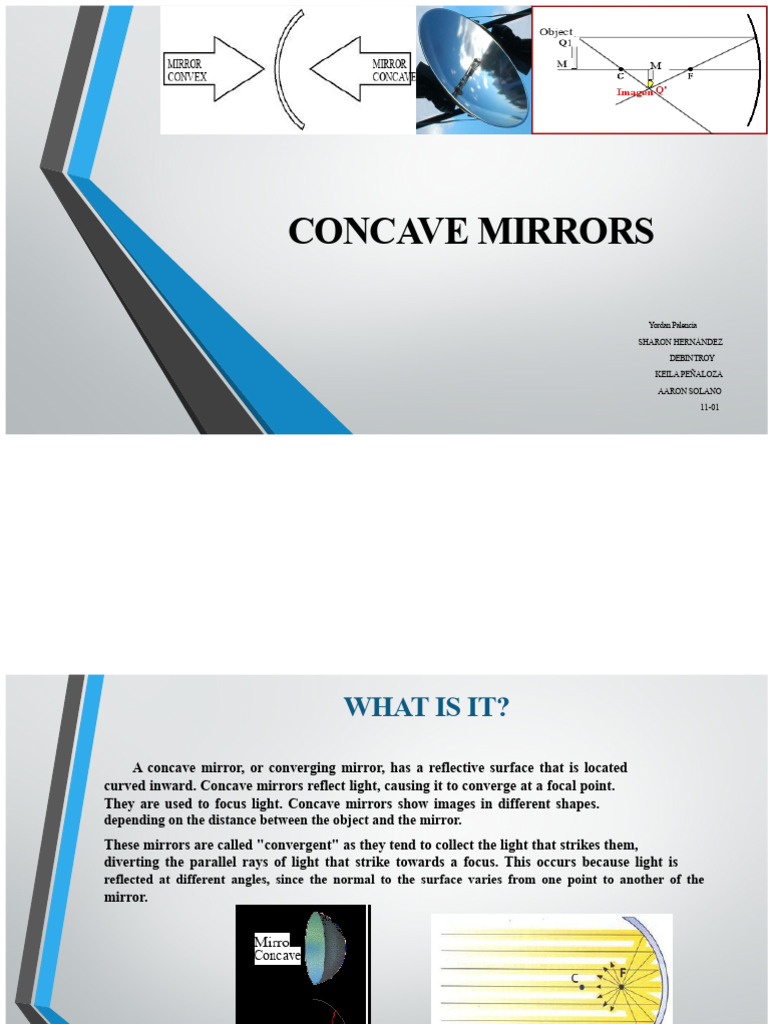 Types of Lenses: Concave Mirrors | PDF | Mirror | Optics