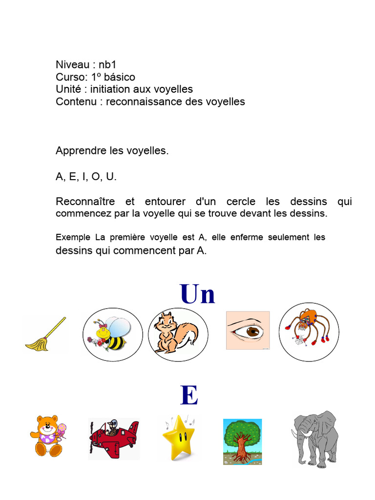 Initiation aux voyelles pour débutants | PDF