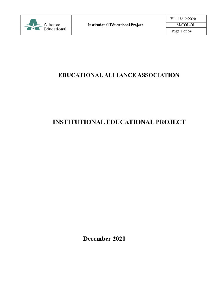 Institutional Educational Project | PDF | Goal | Motivational