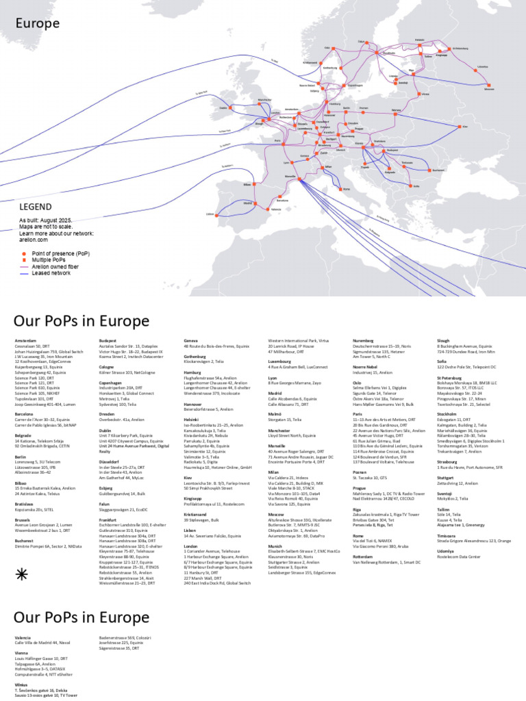Arelion's European PoP Locations | PDF | Service Industries ...