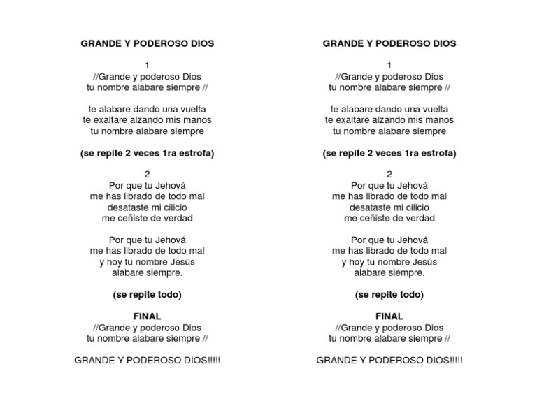 Grande y Poderoso Dios | PDF