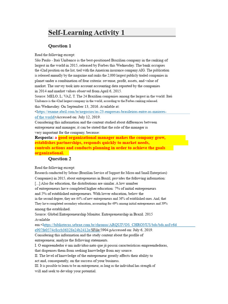 Entrepreneurship Activities | PDF | Entrepreneurship | Social ...