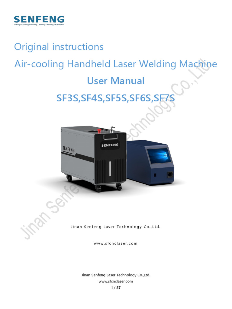 Manual - Air Cooled Handheld Laser Welding Machine | PDF | Welding ...