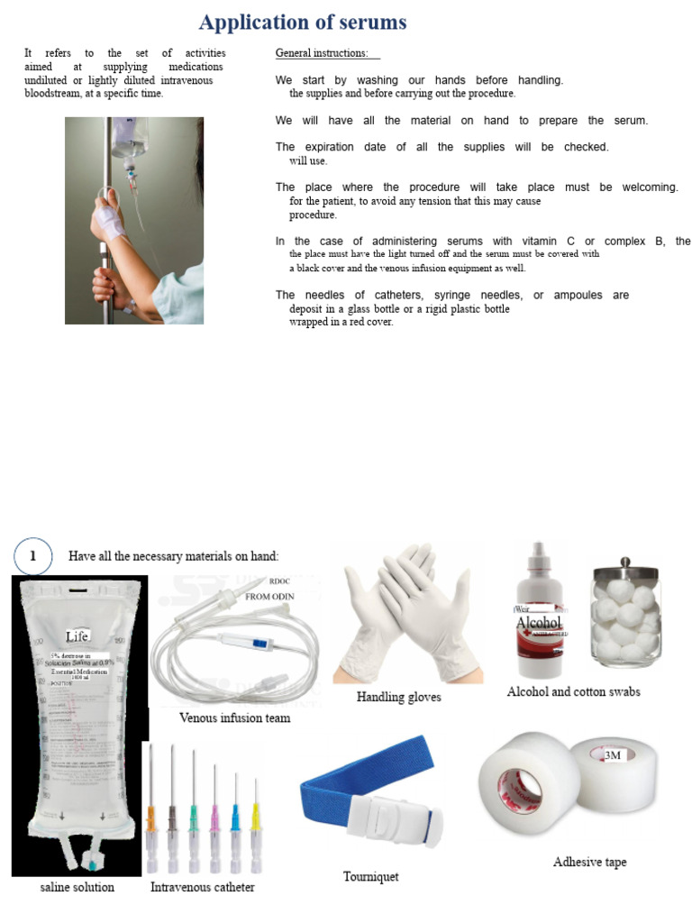 Serum Administration Procedure Guide | PDF | Intravenous Therapy ...