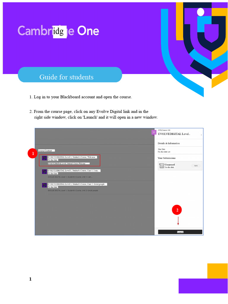 How To Access Evolve Digital From Cambridge Through The Blackboard ...