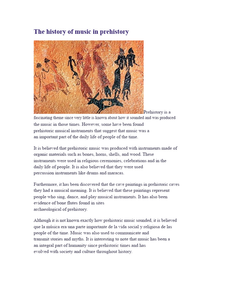 The History of Music in Prehistory | PDF | Classical Period (Music ...