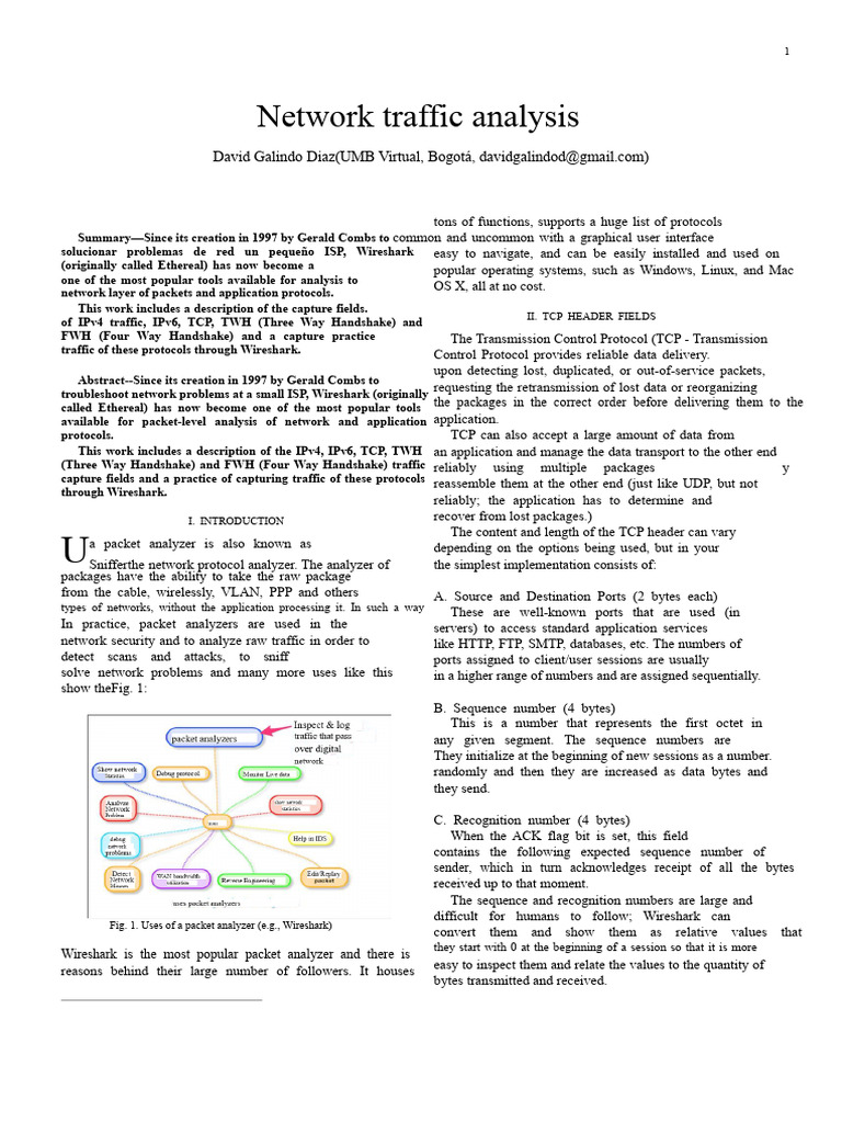 Wireshark Network Traffic Analysis Guide | PDF | Transmission Control ...
