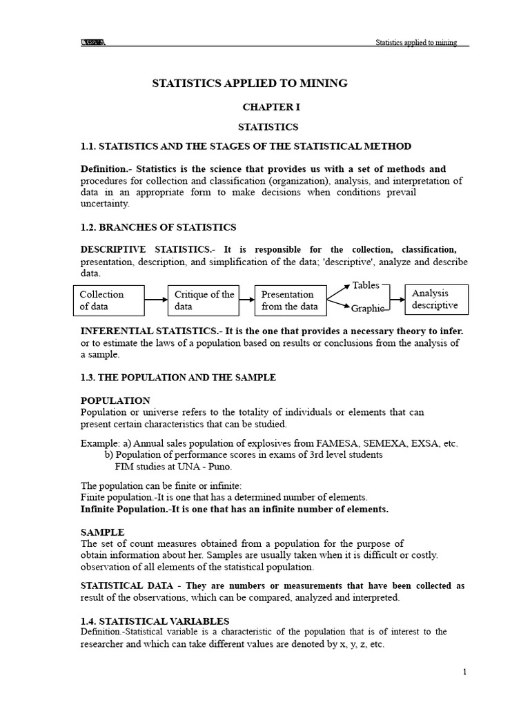 Mining Statistics Overview and Methods | PDF | Sampling (Statistics ...