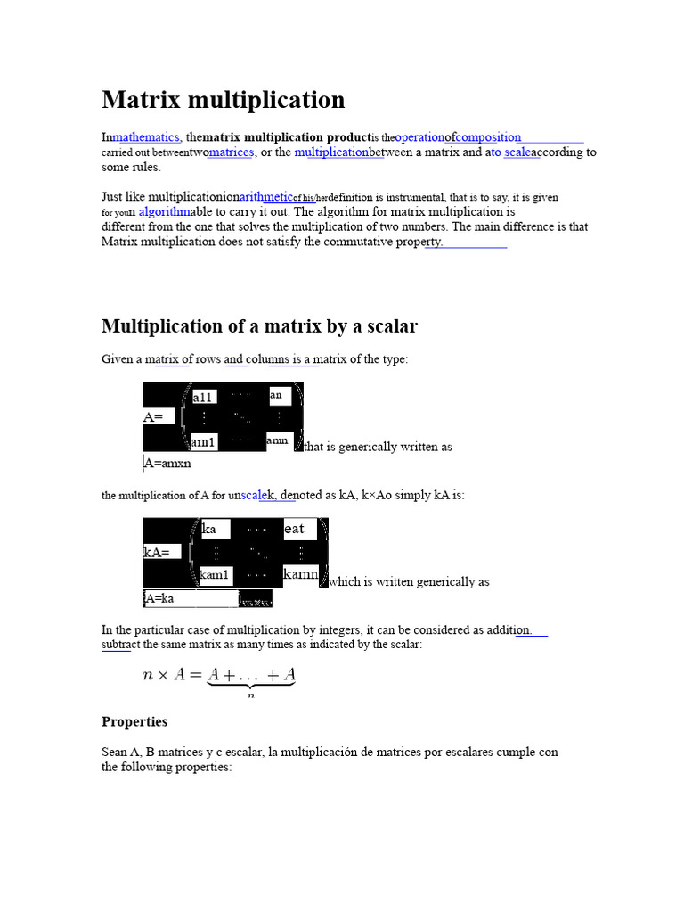 92440457-Matrix Multiplication | PDF | Matrix (Mathematics) | Functions ...