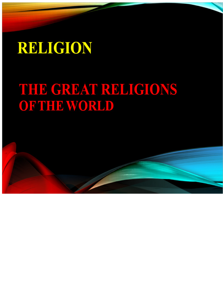 PPT The Different Religions of The World | PDF | Salvation | God