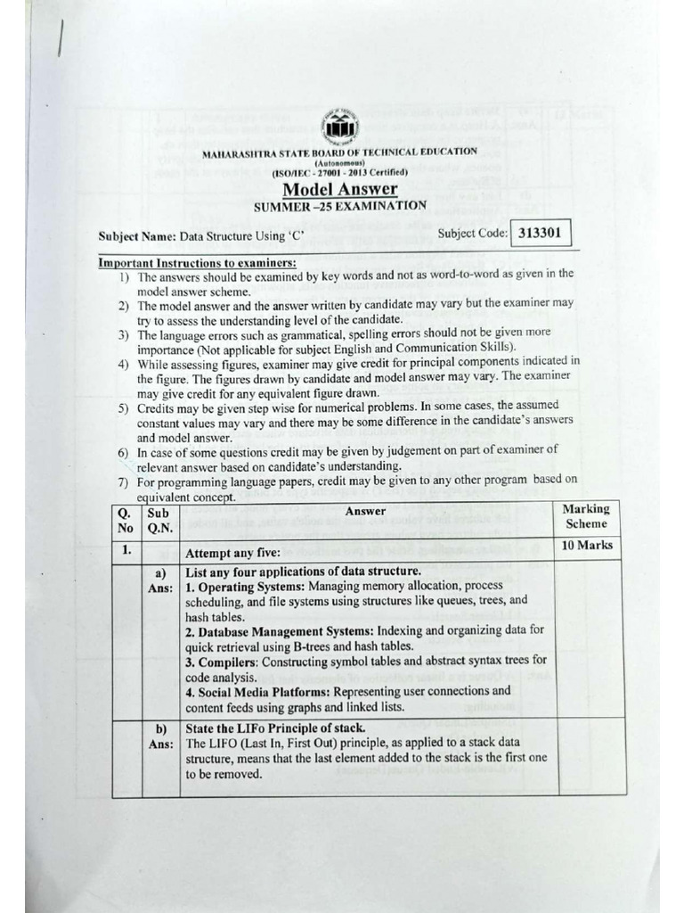 DSU All Model Ans by Campusify-77-96 (1) | PDF | Queue (Abstract Data Type) | Database Index