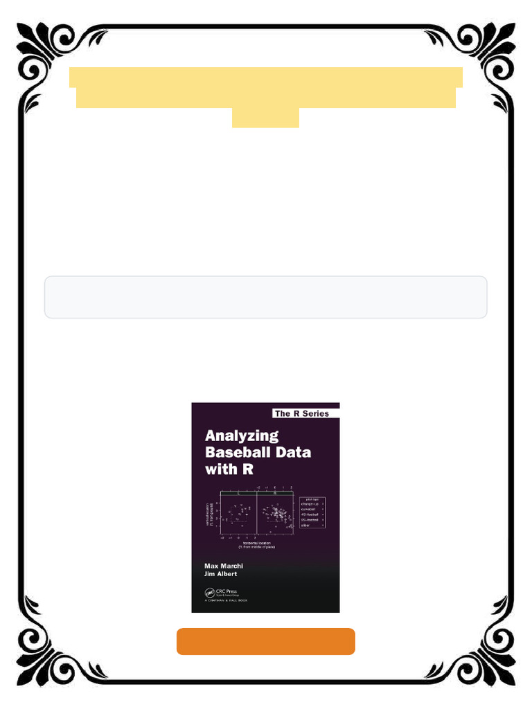 Analyzing Baseball Data with R Albert ebook digital output | PDF ...
