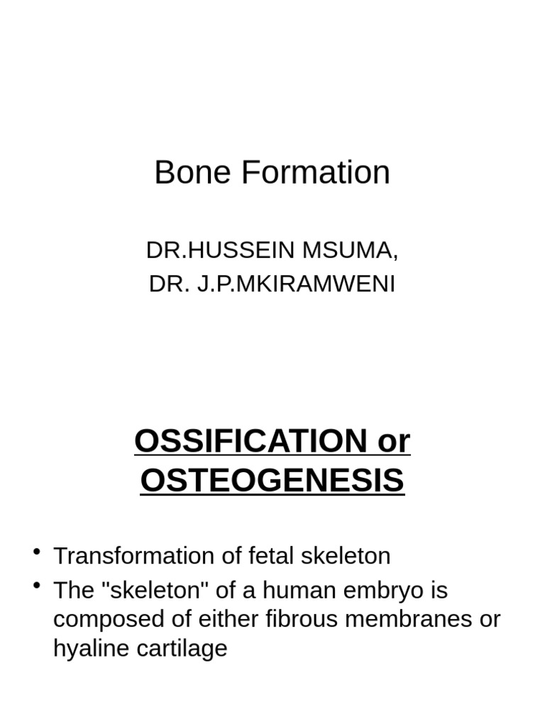 Bone Formation, Growth, Remodeling MD3 LECTURE | PDF | Bone | Osteoblast