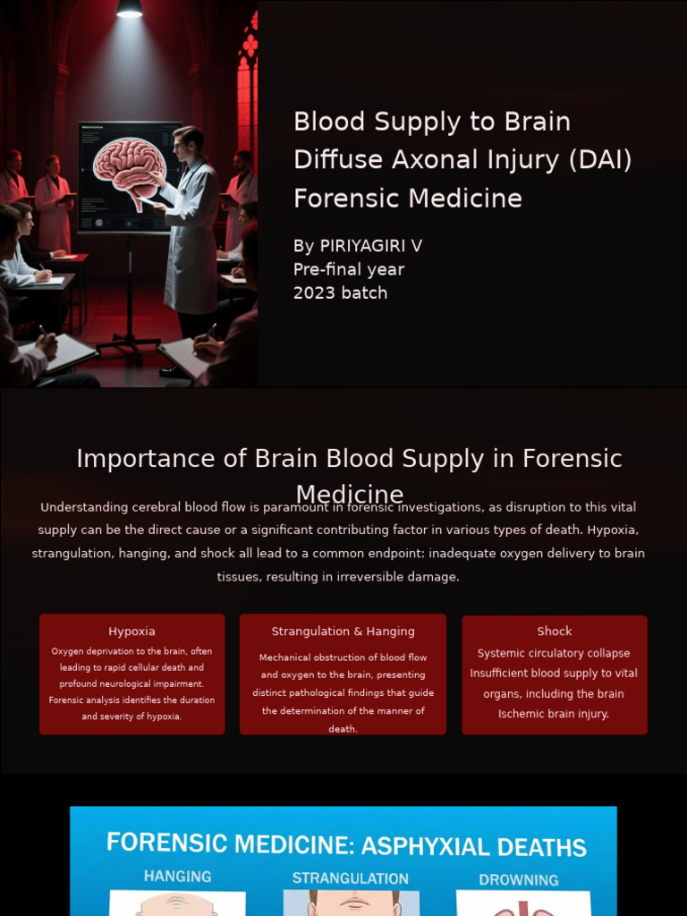 Blood Supply to Brain & Diffuse Axonal Injury (DAI) — Forensic Medicine ...