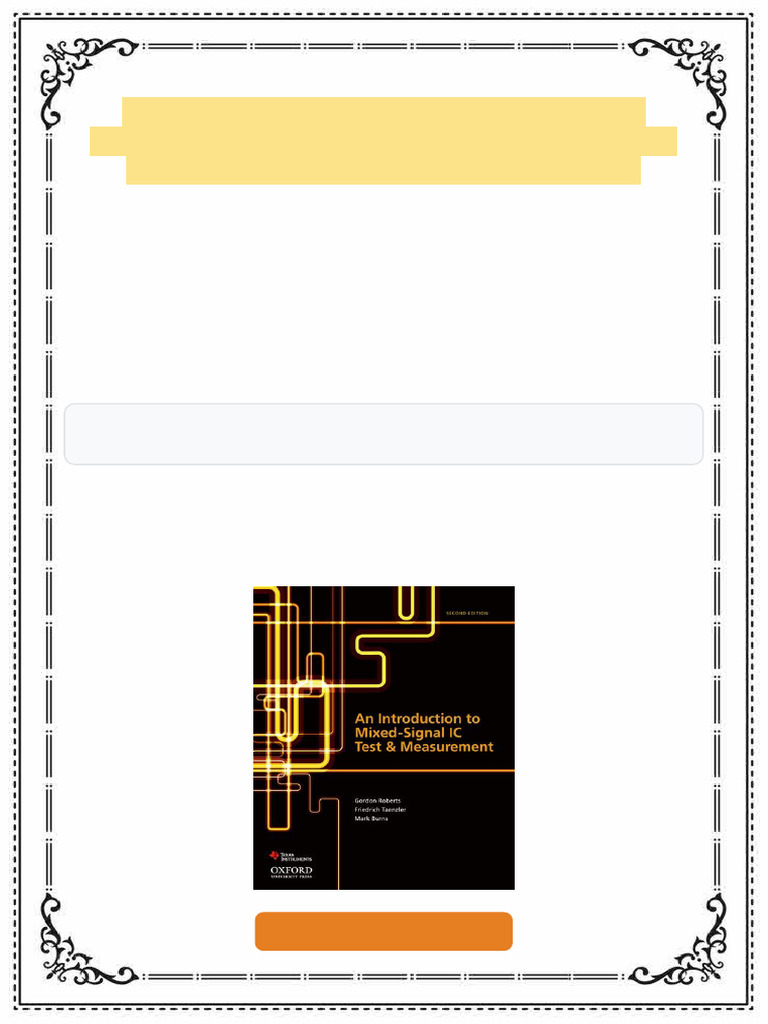 An Introduction to Mixed Signal IC Test and Measurement 2nd Edition ...