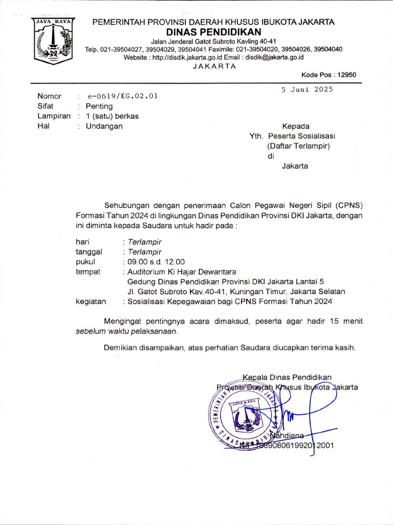 Sosialisasi Kepegawaian CPNS 2024 DKI | PDF
