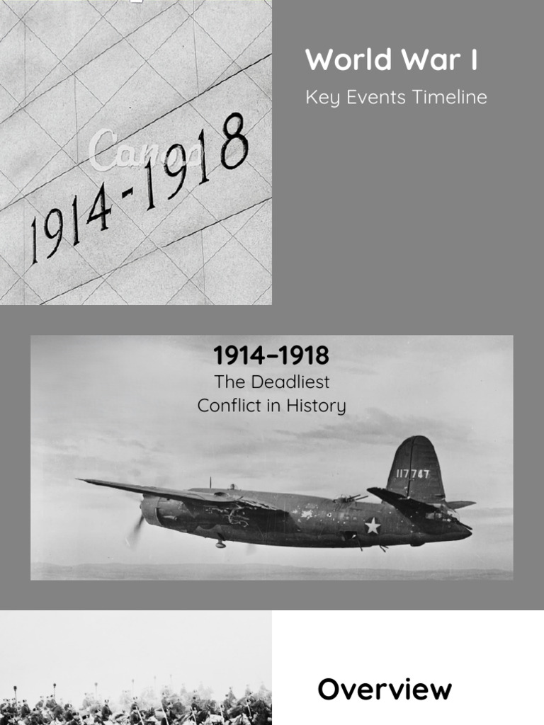 World War 1 History Presentation in Black White Photographic Style | PDF