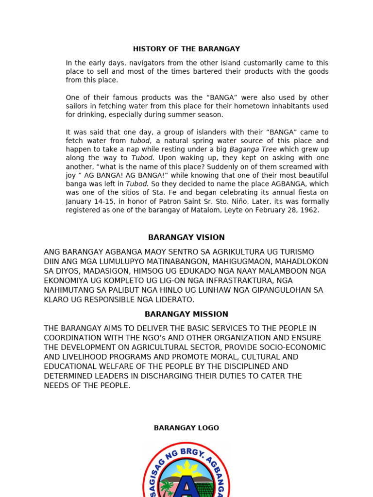 Barangay Profile | PDF