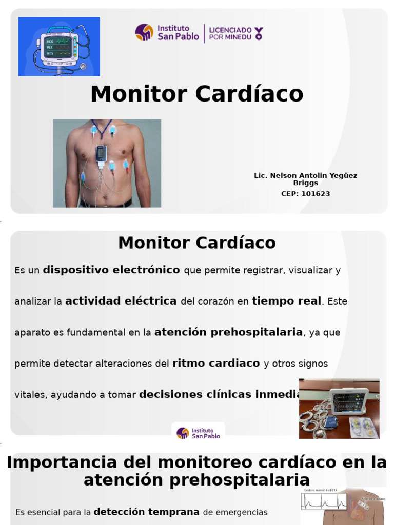 Monitor Cardíaco PHTLS | PDF | Cardiología | Corazón