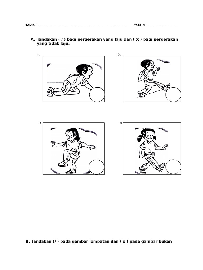 Soalan Pjk Tahun 1 Edited | PDF